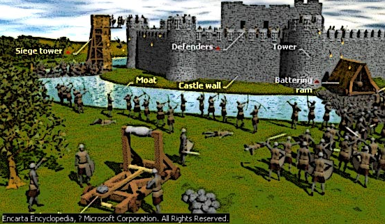 attacking castle
