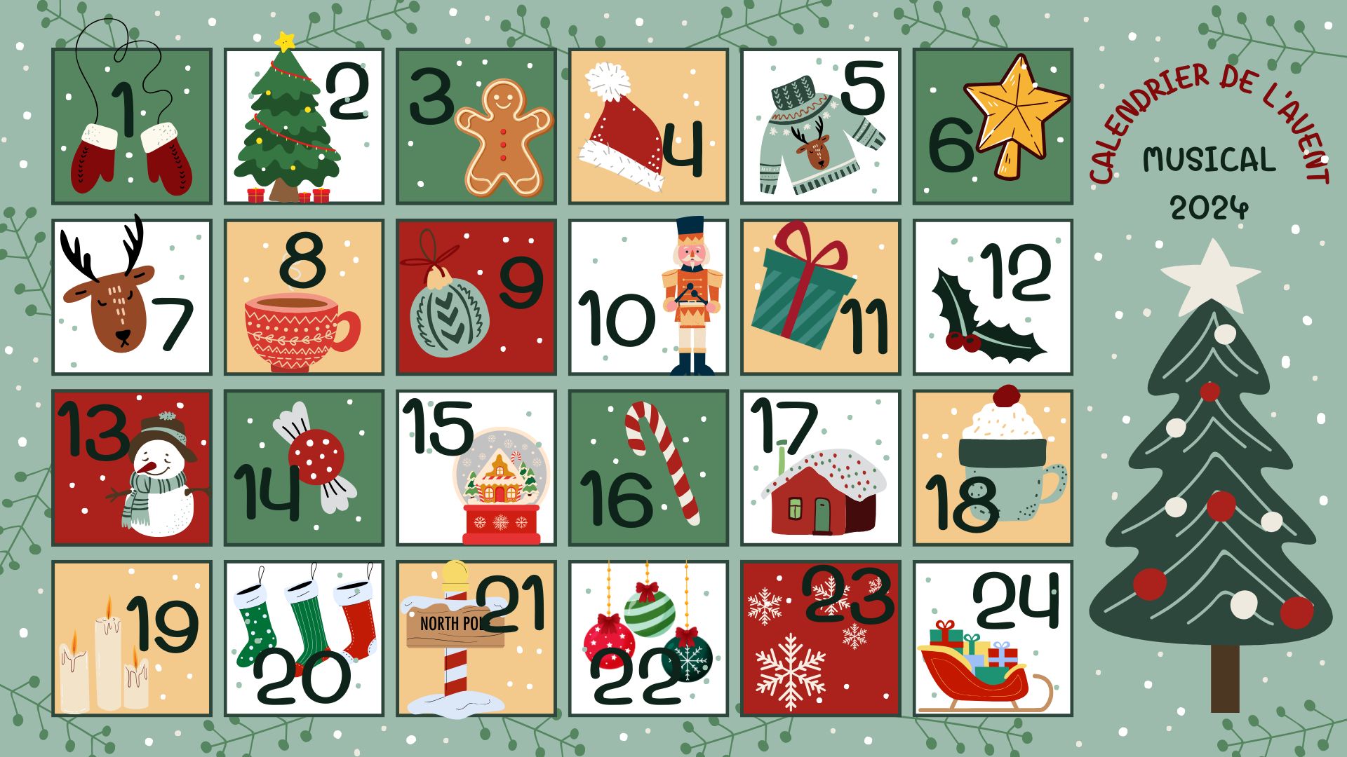 Calendrier de l'avent musical | Genially