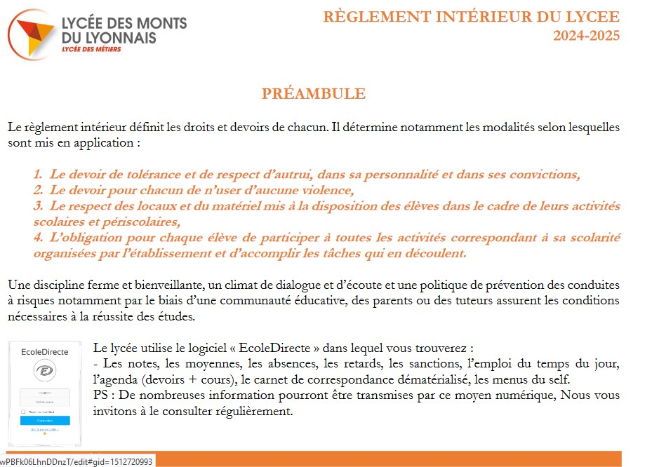 Présentation Vie scolaire | Genially