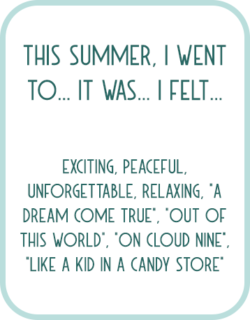 Speaking about my summer | Genially