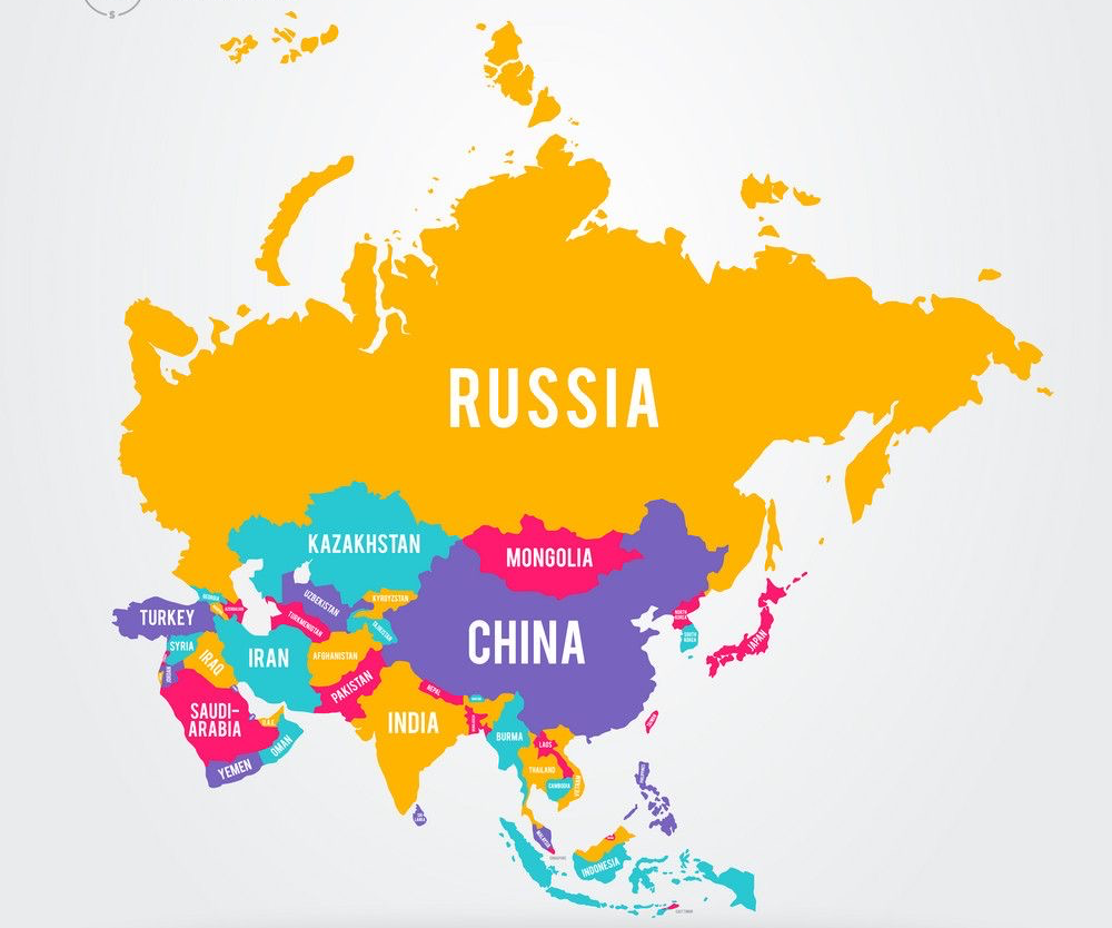 Mapa Geográfico De Asia