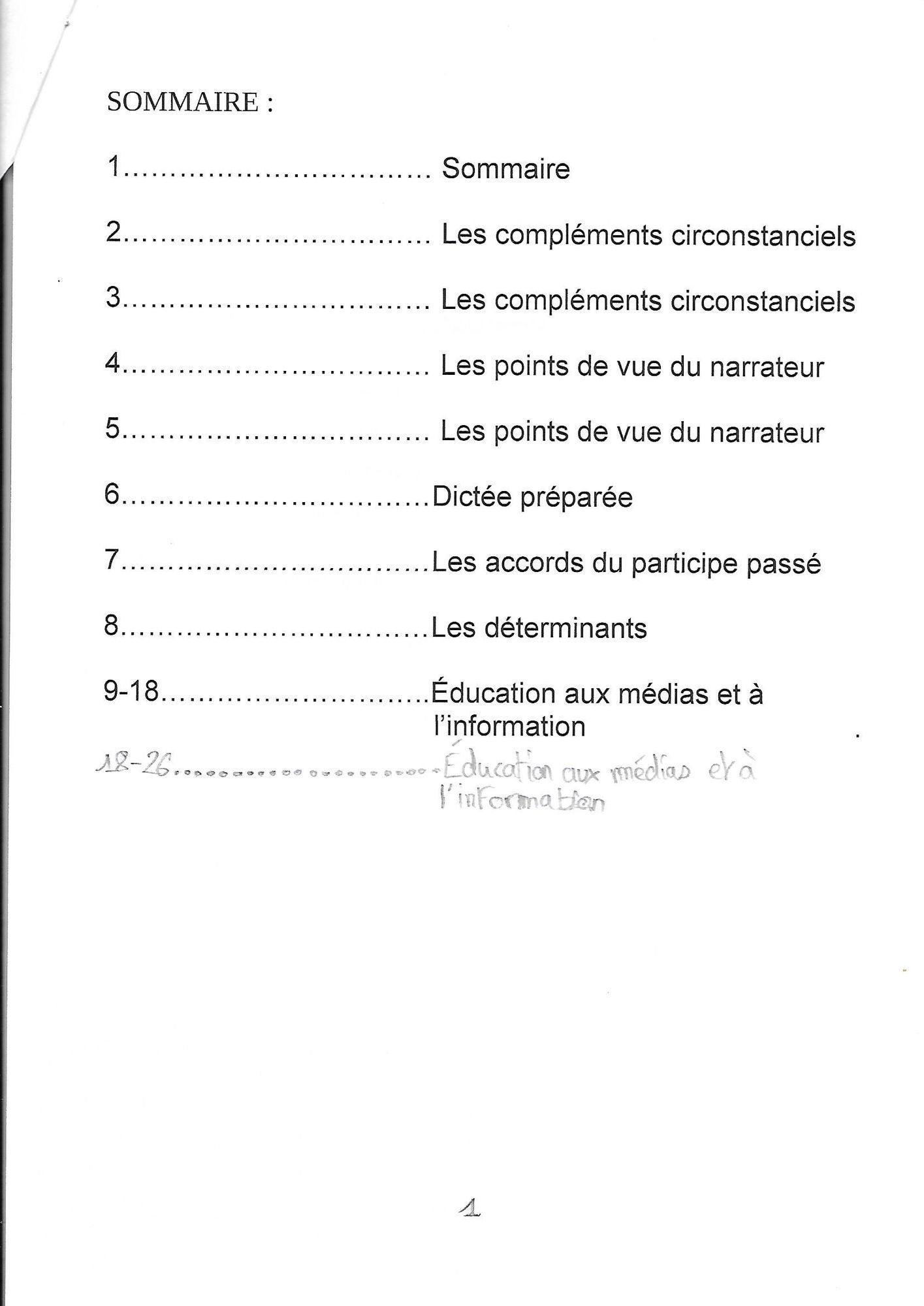 Cahier de compétences Français (en ligne)
