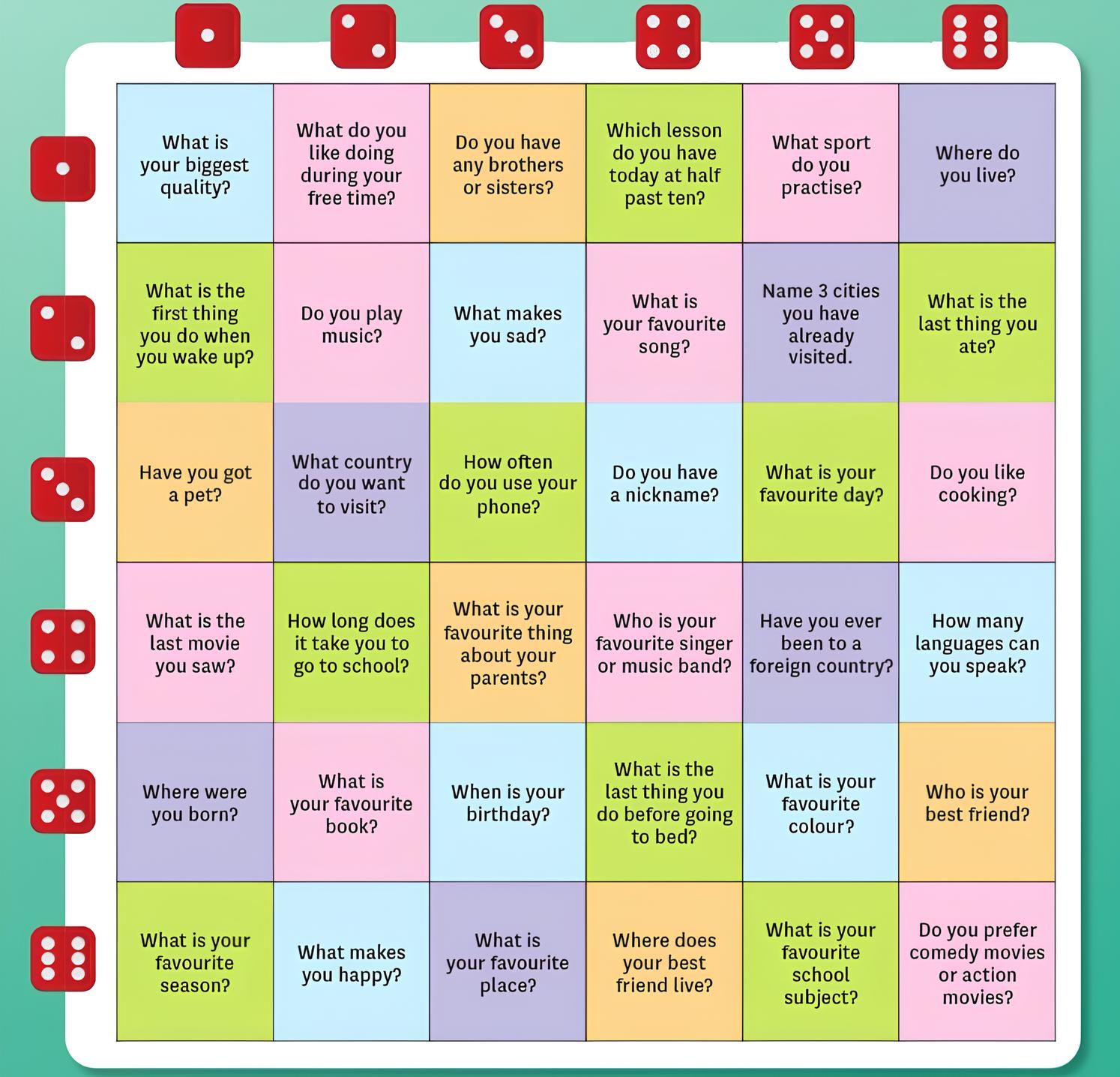 Questions 4e | Genially