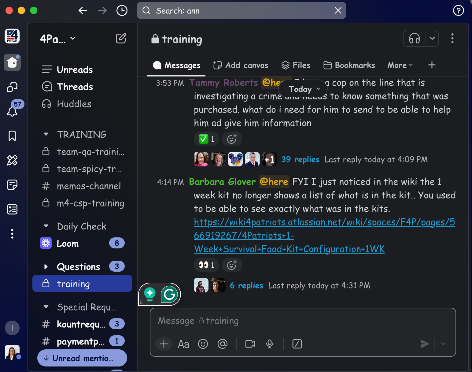 Slack status change | Genially