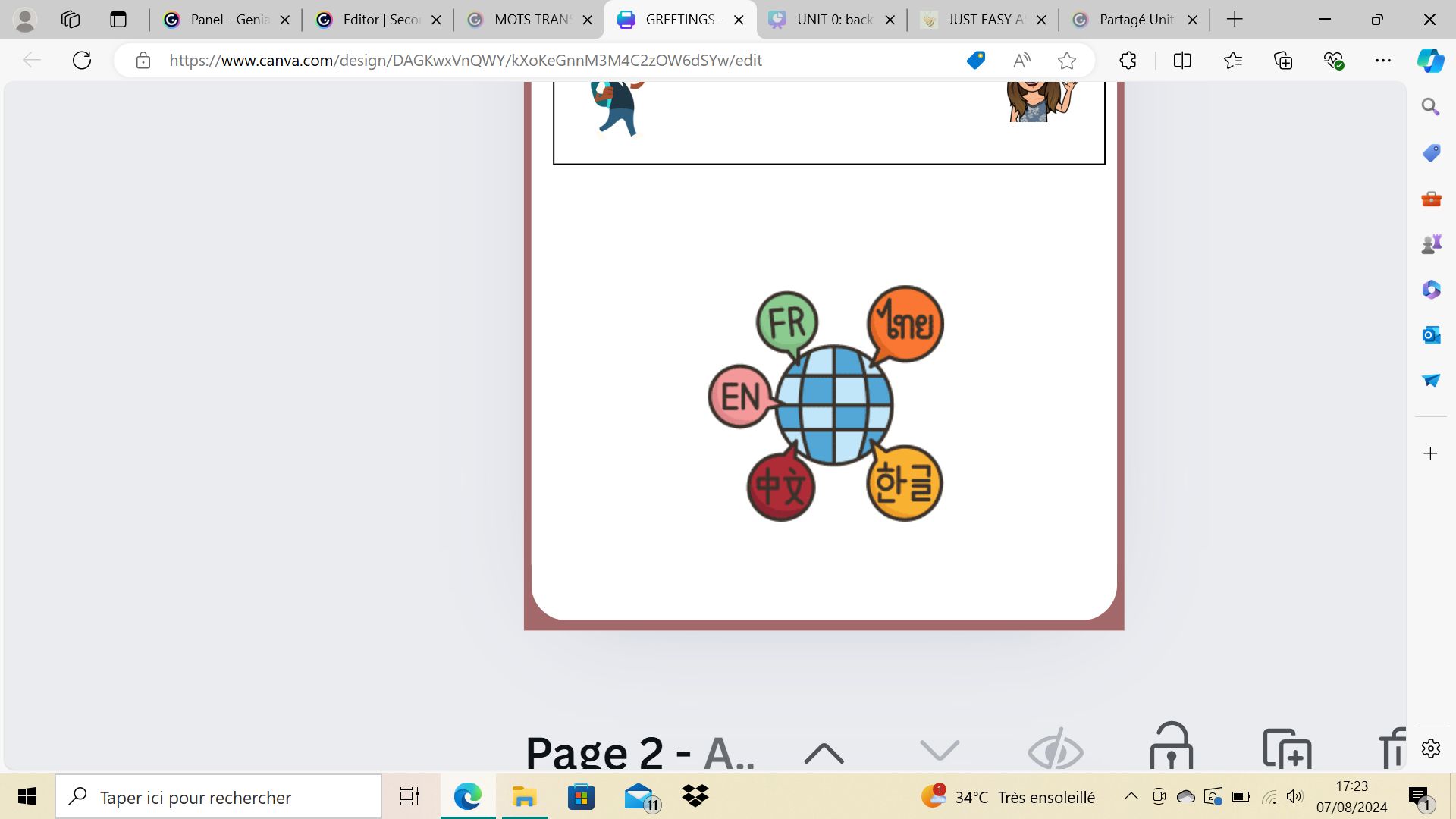 Mots transparents 6ème rentrée | Genially