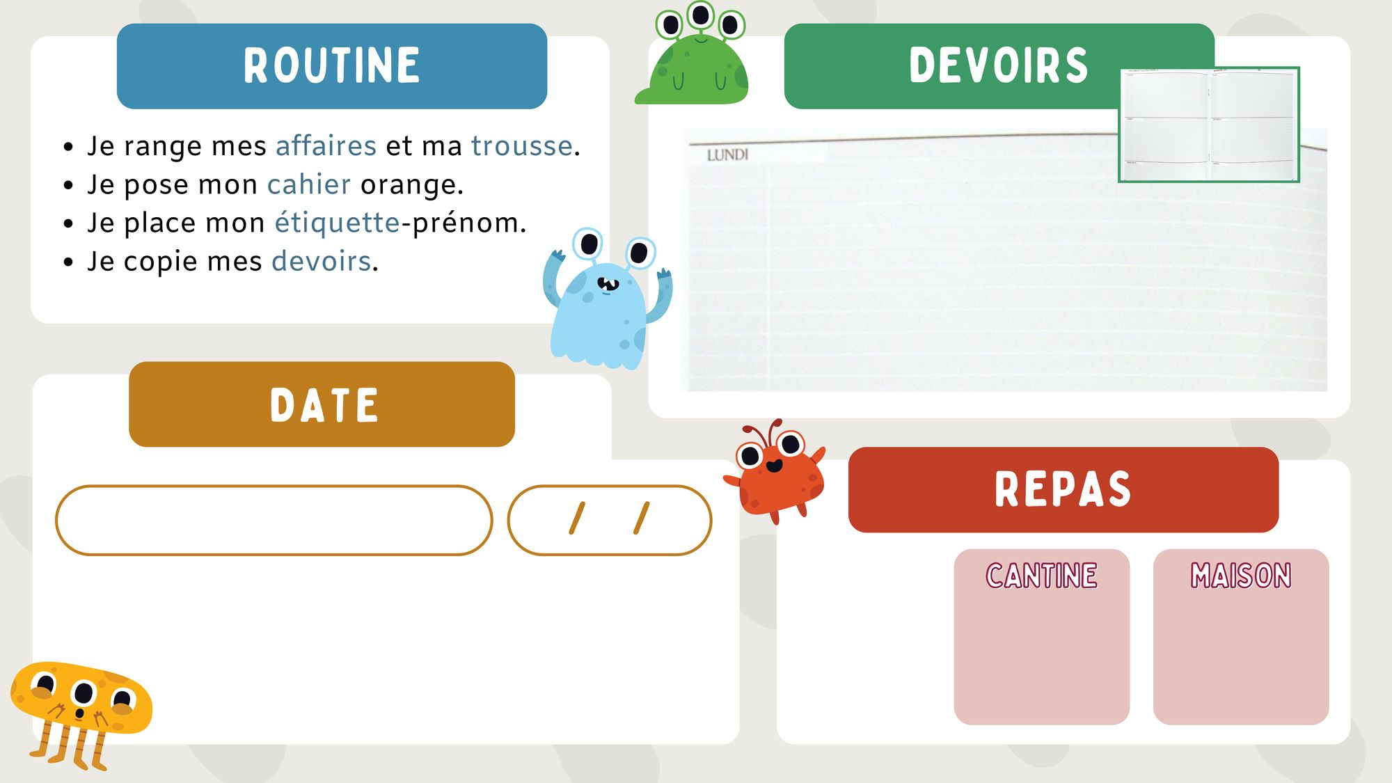 Routine du matin | Genially