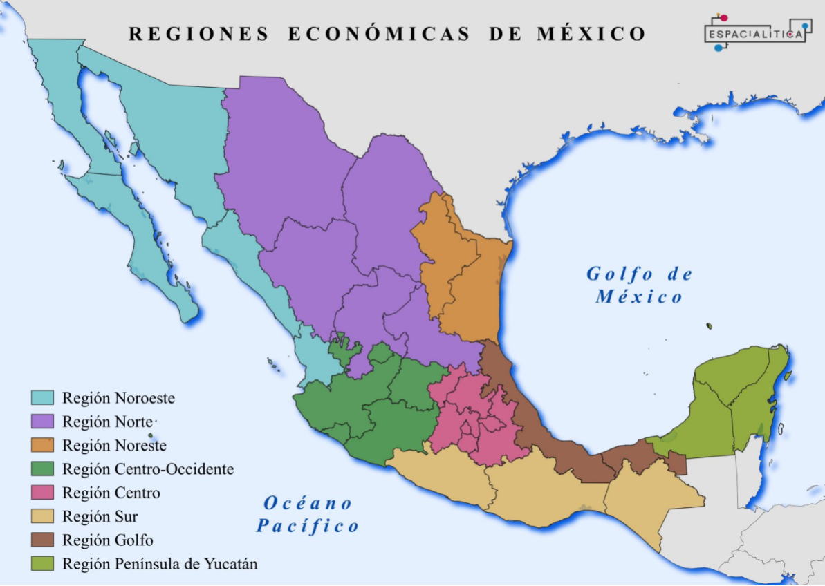 MAPA DE LAS 8 ZONAS ENOMICAS DE MÉXICO | Genially