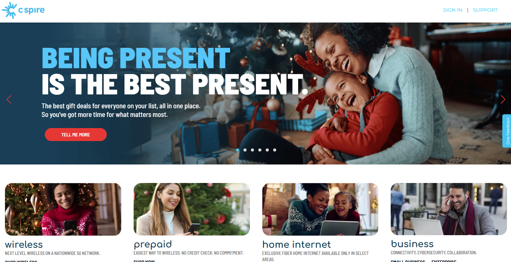 Overview of C Spire Website