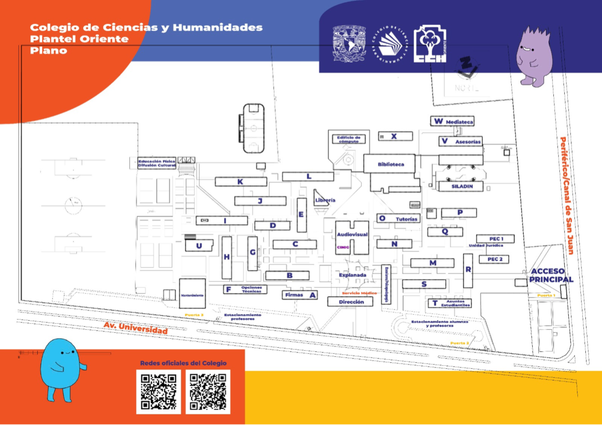 Mapa CCH Oriente UNAM