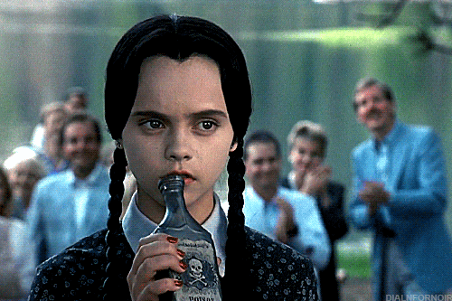 Infografía de los locos addams