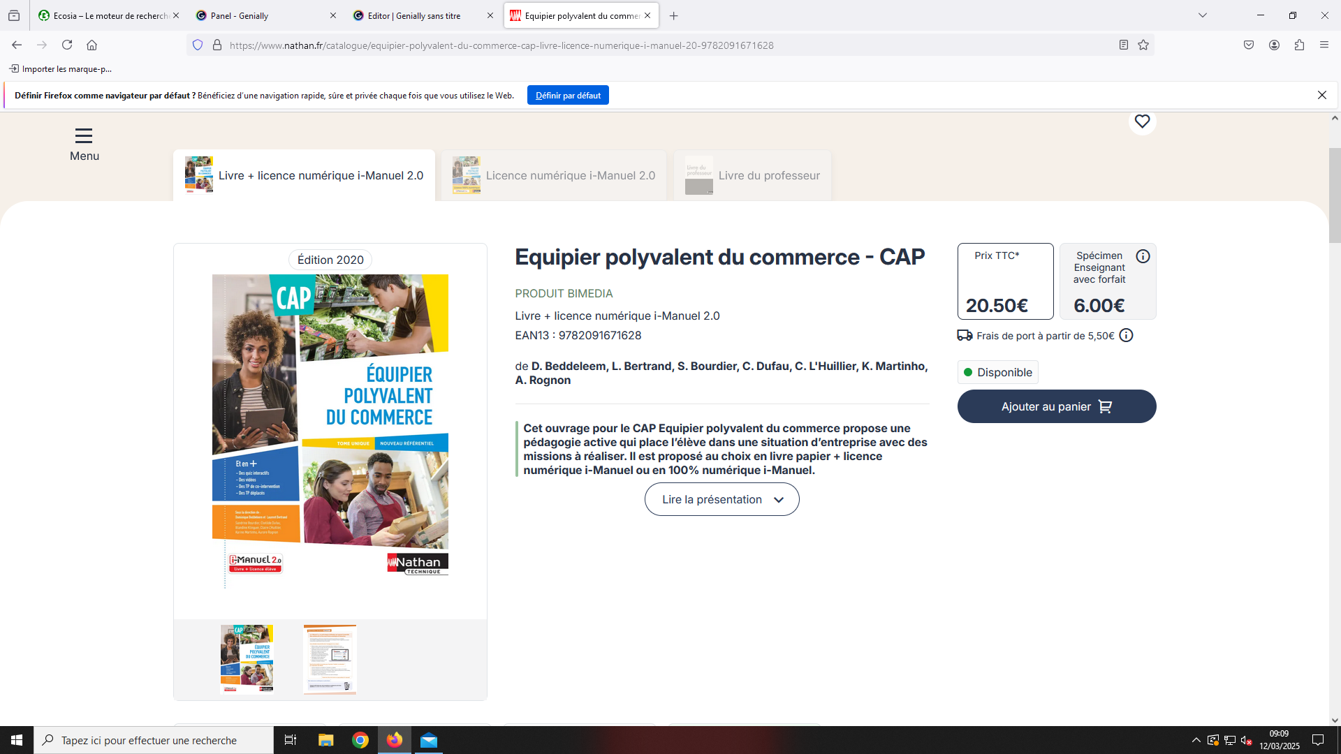 page de garde | Genially