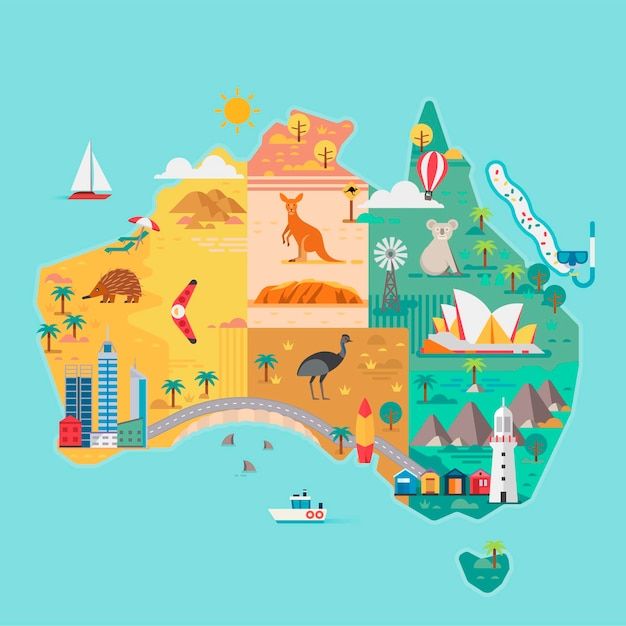 Australia map | Genially